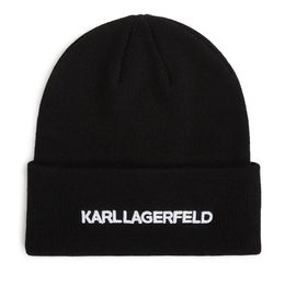 K by KARL LAGERFELD Karl Lagerfeld Caps & M&uuml;tzen - M&uuml;tze mit Logo Hut - Gr. ONE SIZE - in Schwarz - f&uuml;r Damen