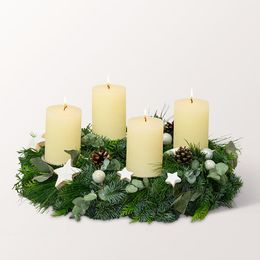 Adventskranz Shiny White (Ø 35 cm)