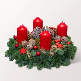 Roter Adventskranz (Ø 30 cm)