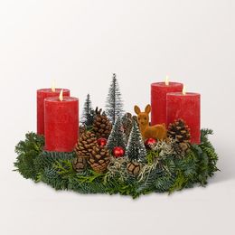Großer Roter Adventskranz (Ø 40 cm)