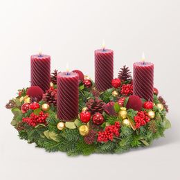 Adventskranz Bordeaux Glory (Ø 40 cm)