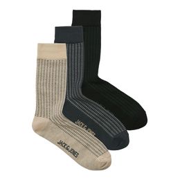 Jack & Jones JACK & JONES Socken 'JACTRENT' Herren Größe 41/46 sand / dunkelgrau / dunkelgrün / schwarz