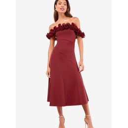 Lipsy Kleid Damen Gr&ouml;&szlig;e 40 burgunder Winterkleid