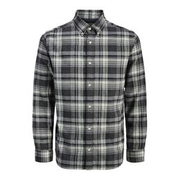 Jack & Jones Premium Hemd 'JPRBLUBarkley' Herren Gr&ouml;&szlig;e M dunkelgrau / schwarz / wei&szlig;