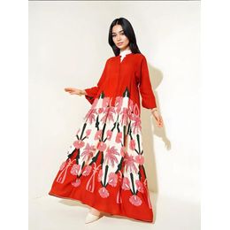 Bigdart Kleid Damen Größe 42 knallrot / hellrot / schwarz / weiß Winterkleid