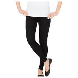Leggings TRIGEMA "TRIGEMA Leggings aus Baumwolle/Elasthan", Damen, Gr. XS, US-Gr&ouml;&szlig;en, schwarz, 95% Baumwolle, 5% Elasthan, Basic, Hosen Leggings