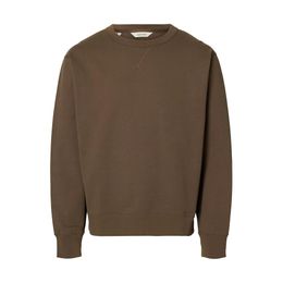 Selected Sweatshirt 'SLHLUKE' male Brown size S