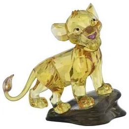 Dekofigur Swarovski "Kristallfigur Sammelfigur The Lion King Simba", braun (braun, schwarz, rosa), Dekofiguren, B/H/T: 3,3cm x 5,1cm x 6cm, Swarovski Kristall, Swarovski Kristall, B:3,3cm H:5,1cm T:6cm