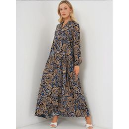 Bigdart Kleid Damen Gr&ouml;&szlig;e 40 beige / marine / braun Winterkleid