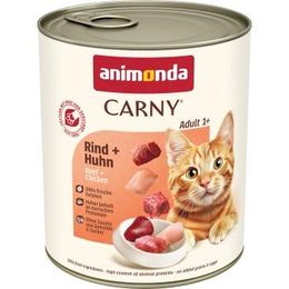 animonda Carny Nassfutter Katze Adult Rind und Huhn 24x800 g