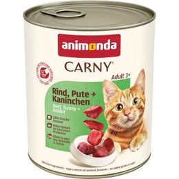 animonda Carny Nassfutter Katze Adult Rind, Pute und Kaninchen 24x800 g