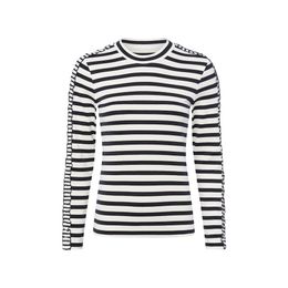 Marc Cain Shirt Damen Gr&ouml;&szlig;e XL ecru / lila / schwarz