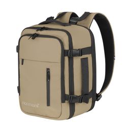 Normani Erweiterbarer Handgepäck-Rucksack 20 Liter Nikaho in Beige | Gr.: onesize