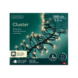 Lumineo Lichterkette CLUSTER 588 LED 5,5 m, schwarzes Kabel in warm weiß | Gr.: onesize
