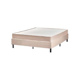 Beliani Boxspring Bett COUNTESS in Beige/Braun - (W) 160 x (H) 53 x (L) 200 cm | Gr.: onesize