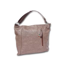 Leder Schultertasche, Henkeltasche, Umhängetasche Florence taupe braun ca. 35cm | Gr.: onesize