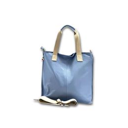 Leder Schultertasche, Shopper Florence Tasche hellblau ca. 44cm | Gr.: onesize