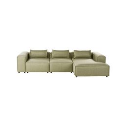 Beliani Ecksofa BRANDE in Grün - (W) 368 x (H) 70 x (L) 184 cm | Gr.: onesize