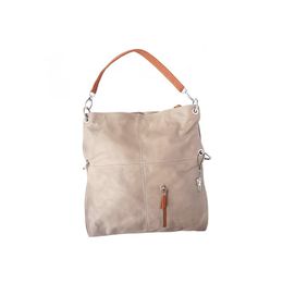 Leder Schultertasche, Beuteltasche Florence Tasche braun helltaupe tan ca. 37cm | Gr.: onesize