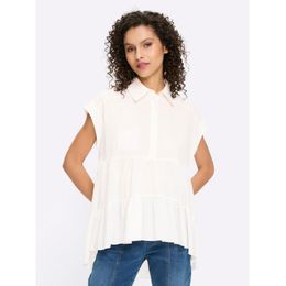 Heine Baumwollbluse in wei&szlig; | Gr.: 50
