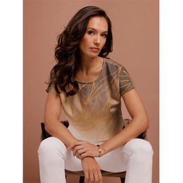 CR&Eacute;ATION L creation L Druckbluse in sand-goldfarben-bedruckt | Gr.: 40