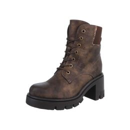 Ital-Design High Heel in Camel und Bronze | Gr.: 37