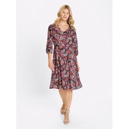 Sieh an! Kleid in altrosa-t&uuml;rkis-bedruckt | Gr.: 44