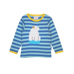 Toby tiger Langarmshirt mit Eisbär Applikation in blau | Gr.: 80