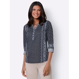 Sieh an! Print-Shirt in marine-bleu-bedruckt | Gr.: 54
