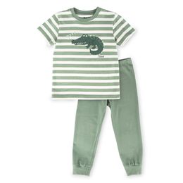 Sigikid Pyjama, kurzarm Kinder Schlafanzug in mintgr&uuml;n | Gr.: 98