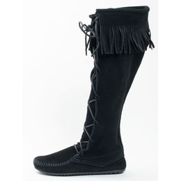 Minnetonka Stiefel Damen Gr&ouml;&szlig;e 35 schwarz Winterschuhe