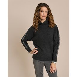Pfeffinger Rollkragenpullover mit Nietenbesatz