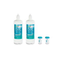 SOLO-care AQUA (2x360ml Kombilösung + 2x Behälter) | Kombilösung | Kontaktlinsenpflege