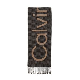 Calvin Klein Schal Damen Gr&ouml;&szlig;e One Size cappuccino / schwarz