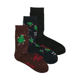 Jack & Jones Jack & Jones Socks 'JACJOLLY XMAS TREE' male Blue, Purple, Black size One Size