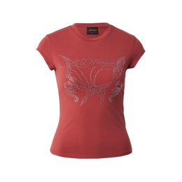 Ed Hardy T-Shirt Damen Gr&ouml;&szlig;e L kirschrot / transparent