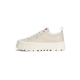 Tommy Jeans Sneaker 'VULC' Damen Größe 36 creme / knallrot / weiß