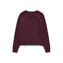 V&eacute;ro Moda VERO MODA Pullover 'VMHAPPY' Damen Gr&ouml;&szlig;e S weinrot
