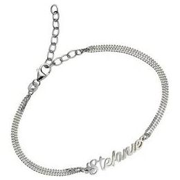 Armband mit Gravur Firetti "Schmuck Geschenk Silber 925 Namensarmband zur Namenskette", silber (silberfarben), Armb&auml;nder, Damen, 17cm, Silber 925 (Sterlingsilber)