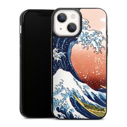 DeinDesign iPhone 13 Mini Handy Slim Case extra d&uuml;nn Silikon Handyh&uuml;lle schwarz H&uuml;lle Die Gro&szlig;e Welle Vor Kanagawa Japan Art Silikon Slim Case