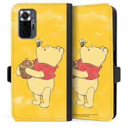 DeinDesign Xiaomi Redmi Note 10 Pro Handy Klapph&uuml;lle Handyh&uuml;lle aus Kunst Leder schwarz Flip Case Disney Winnie The Pooh Official Licensed Product Sideflip mit 