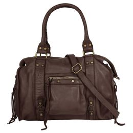 Shopper Samantha Look, Damen, Gr. B/H/T: 34cm x 27cm x 12cm onesize, braun, Leder, vintage, Taschen, echt Leder, Made in Italy