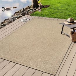 Teppich MERINOS "Kenzy", beige (natur), H:10mm Ø:120cm, Polypropylen, Teppiche, robuster In- und Outdoor Teppich im natürlichen Jute-Look, wetterfest