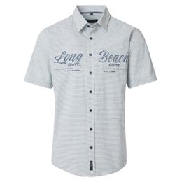 Kurzarmhemd Casamoda "Casamoda Freizeithemd Kurzarm gestreift", Herren, Gr. XL, Normalgr&ouml;&szlig;en, gr&uuml;n, 100% Baumwolle, gestreift, l&auml;ssig geschnitten, Hemden