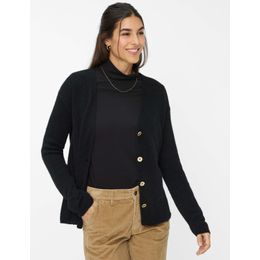 Brax Damen Cardigan "Style Strickjacke"schwarz, Gr. 42, Strick, 44% Polyamid, 28% Alpaka, 28% Wolle, Strickjacken