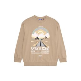 Only & Sons Junior Sweatshirt 'OSJROAD' boy Beige size 122/128