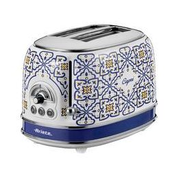 Ariete 2-Schlitz-Toaster Capri wei&szlig;/mehrfarbig, 810 Watt, f&uuml;r 2 Scheiben Toast