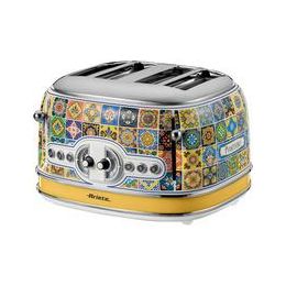 Ariete 4-Schlitz-Toaster Positano mehrfarbig, 1.630 Watt, f&uuml;r 4 Scheiben Toast