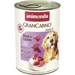 animonda GranCarno Original Nassfutter Hund Senior, Rind und Lamm 24x400 g