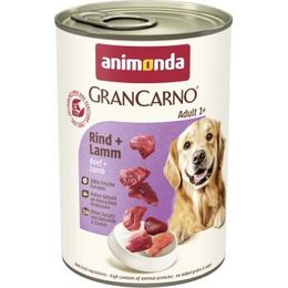 animonda GranCarno Original Nassfutter Hund Adult, Rind und Lamm 24x400 g